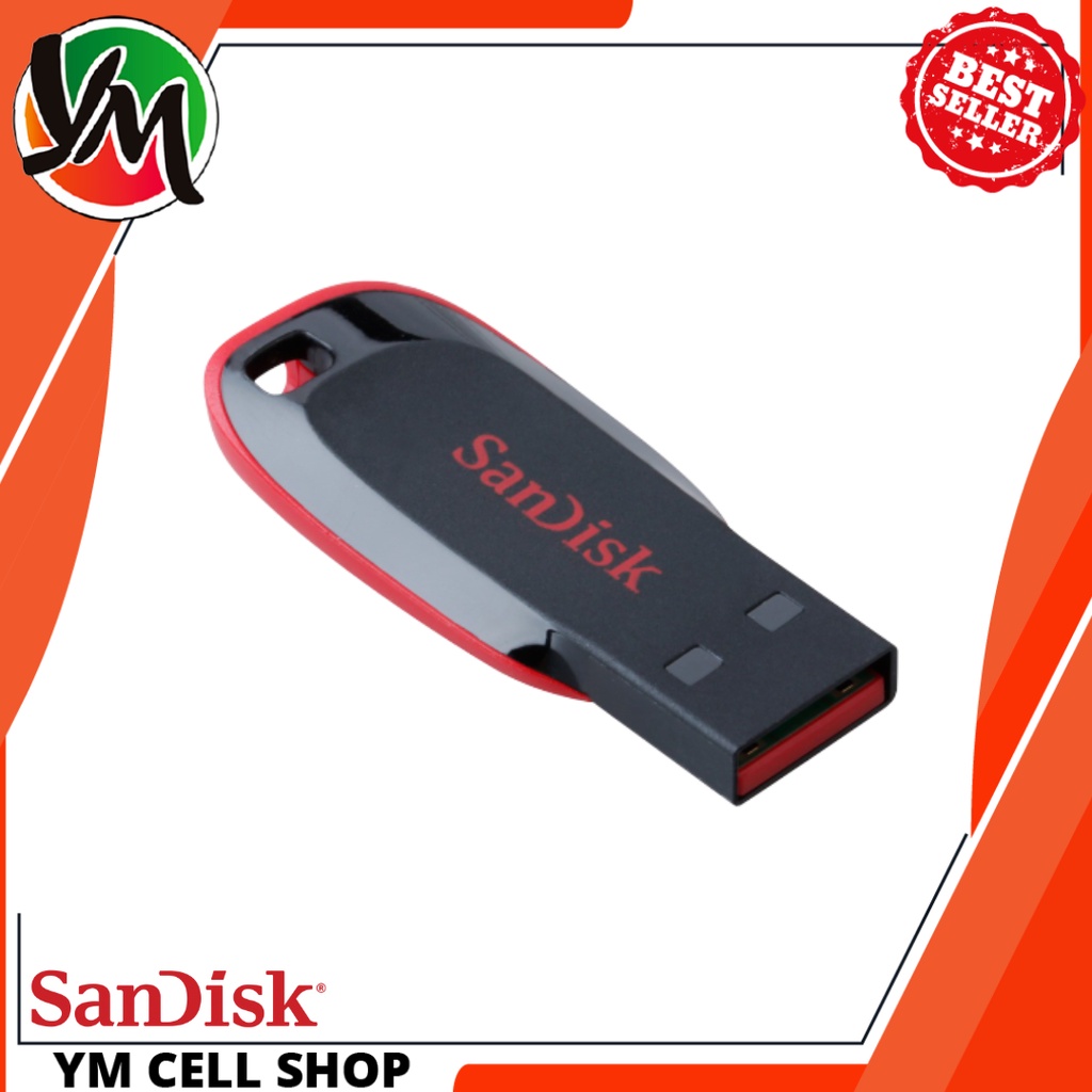Jual FLASHDISK SANDISK 64GB Cruzer Blade USB 2.0 ORIGINAL 100% | Shopee ...