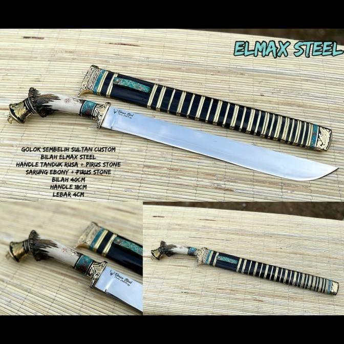 Jual 90L0K P15Au Perkakas Premium Baja Elmax Steel Handle Tanduk Rusa ...