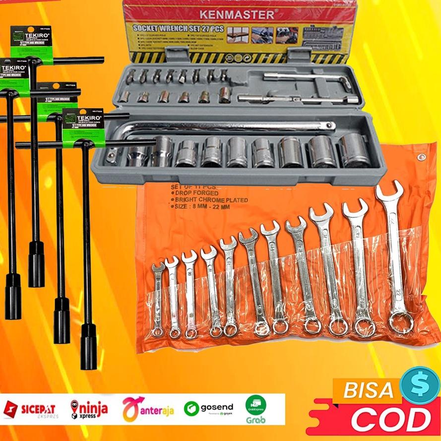 Jual SATU PAKET Kunci Shock / sok set 27 Pcs Merek Kenmaster Original DAN kunci T / Paket 4pc ...