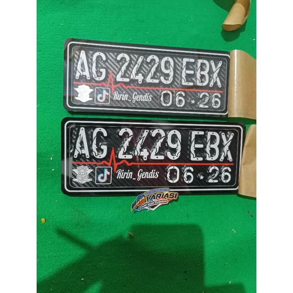 Jual PLAT NOMOR ACRILIK CARBON BATIK,PLAT MOTOR,PLAT CUSTOM, PLAT ...