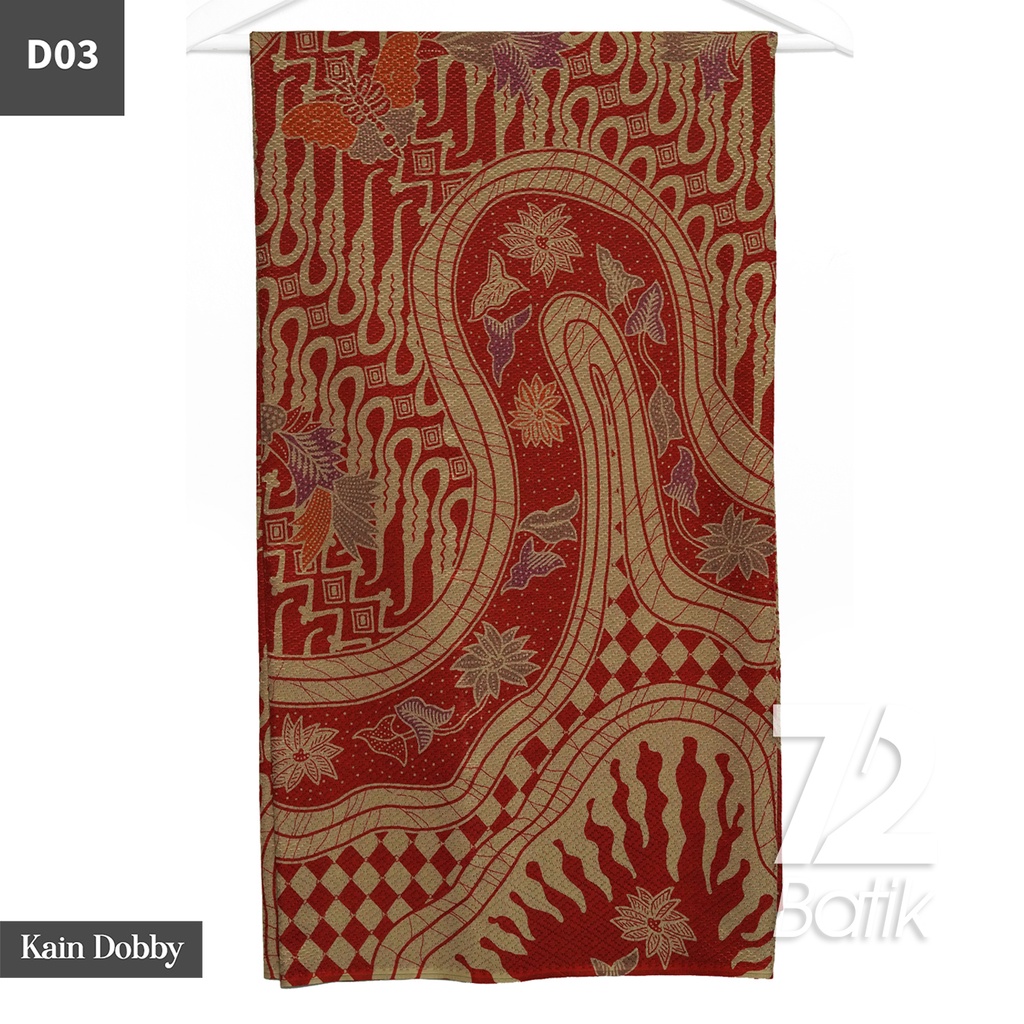 Jual KAIN BATIK PREMIUM Dobby Motif Sungai Kupu Merah 722775 Cap 72 ...