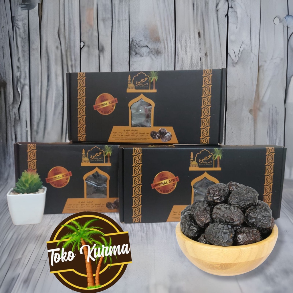 Jual KURMA AJWA JUMBO/KURMA NABI/AJWA PREMIUM 500GR [KEMASAN DUS ...
