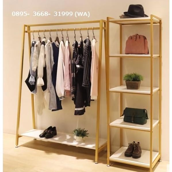 Jual Hanger Rak Baju Gantungan Baju Display Toko Baju Minimalis Display ...