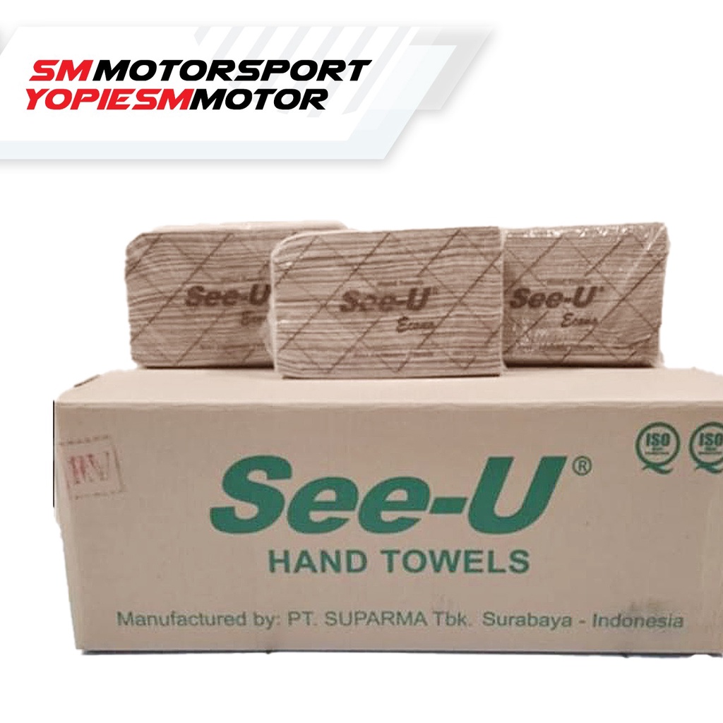 Jual 1 DUS Tisu Tissue See-U Seeu See u Econo Brown Coklat Hand Towel ...