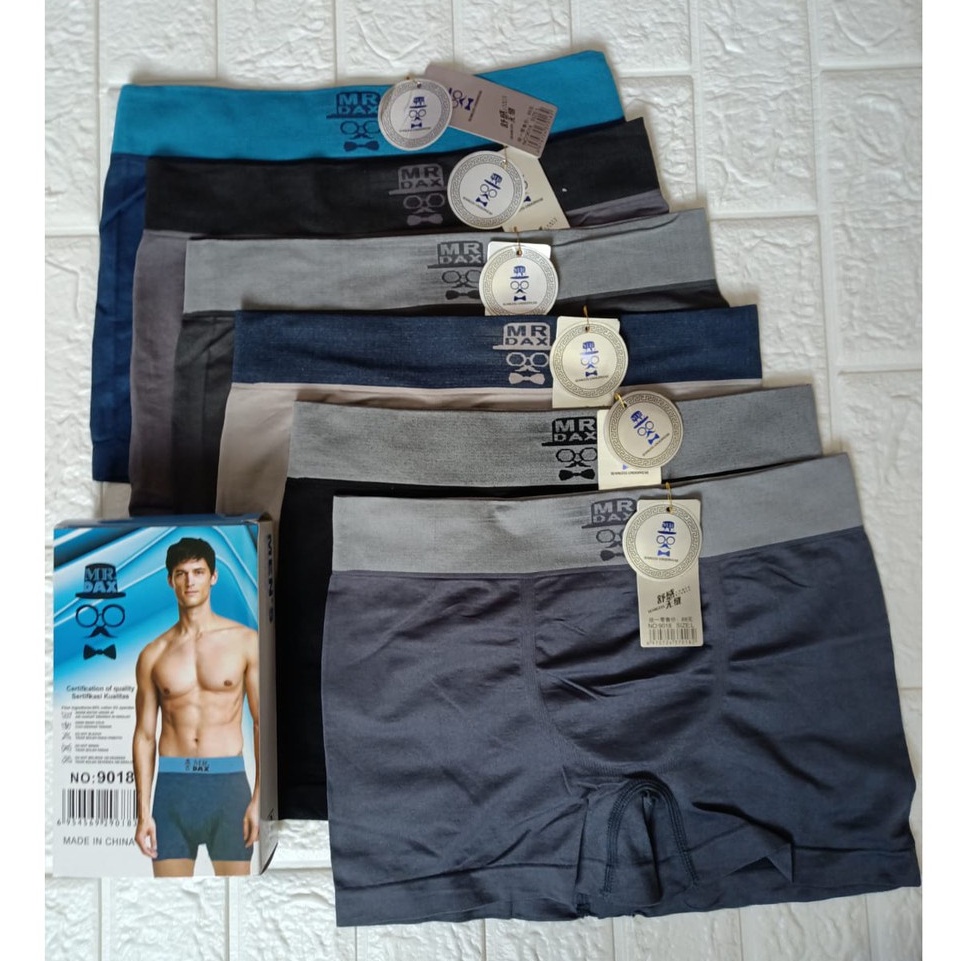 Jual Boxer rajut pria dewasa tanpa jahitan samping, celana dalam pria, boxer mr. dax harga 3 pcs ...