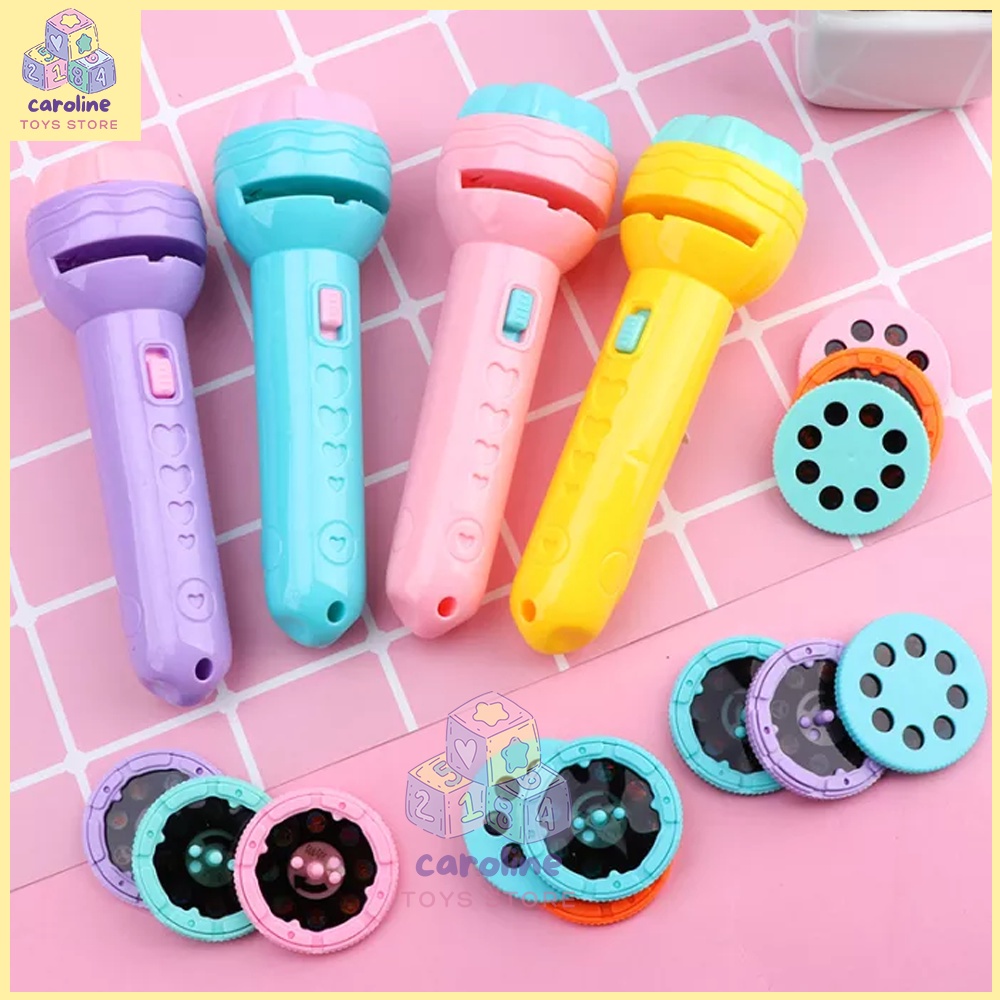 Jual Mainan Edukasi Anak Senter Proyektor Gambar Karakter Lucu Fun ...