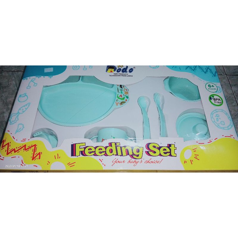 Jual feeding set Dodo,, alat makan bayi (free gift) | Shopee Indonesia