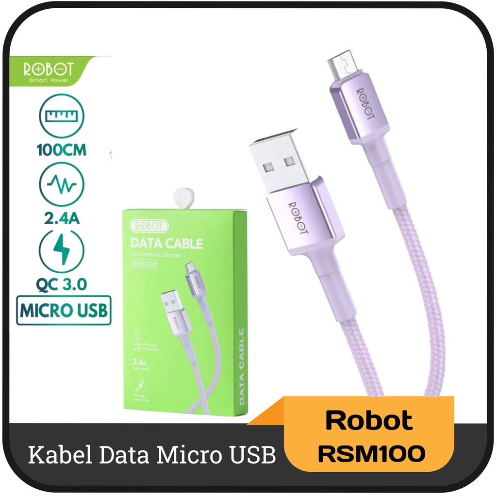 Jual Kabel data Micro/Type C/Lightning Robot RSM100/RSC100/RSL100 Fast ...