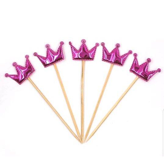 Jual 1 SET CAKE TOPPER BINTANG LOVE MAHKOTA MINI 5 PCS/ CAKE TOPPER LOVE STAR CROWN DEKORASI ...