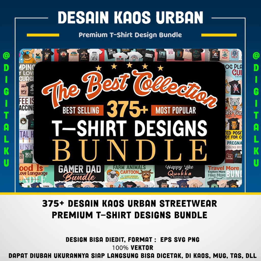 Jual 375+ Desain Kaos Urban Streetwear Premium T-Shirt Designs Bundle | Shopee Indonesia