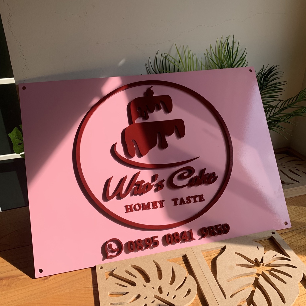 Jual (CUSTOM) Display LOGO custom Bahan Kayu MDF finishing DUCO Full ...