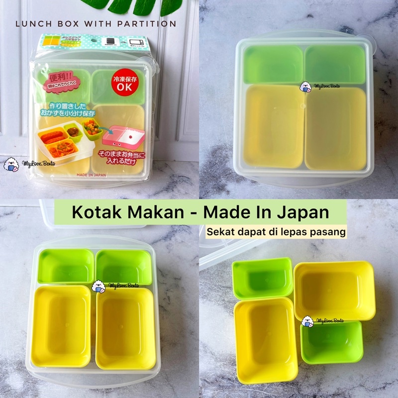 Jual Kotak Makan Dengan Partisi Lunch Box With Compartment Snack Divider Bento Tools | Shopee ...