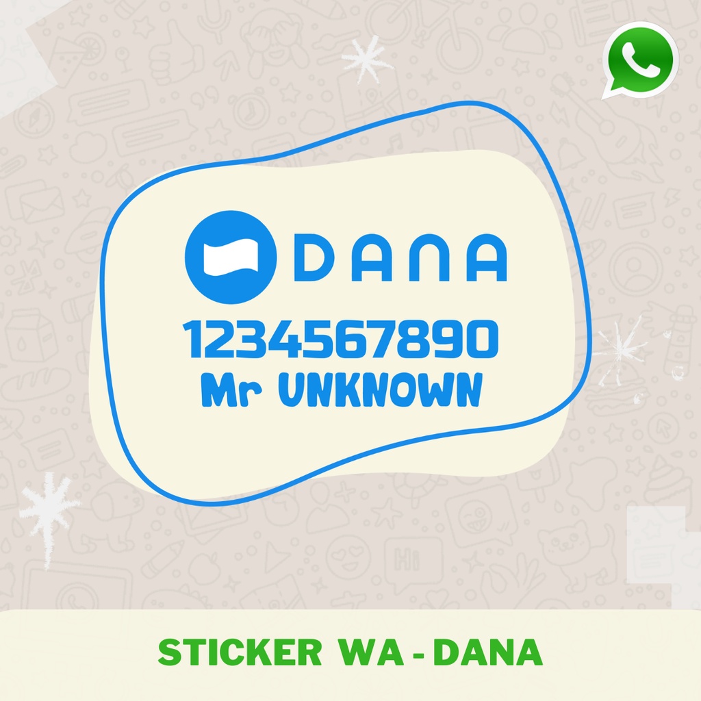 Jual STICKER WA / WHATS APP NOMOR REKENING - DESAIN 2 | Shopee Indonesia