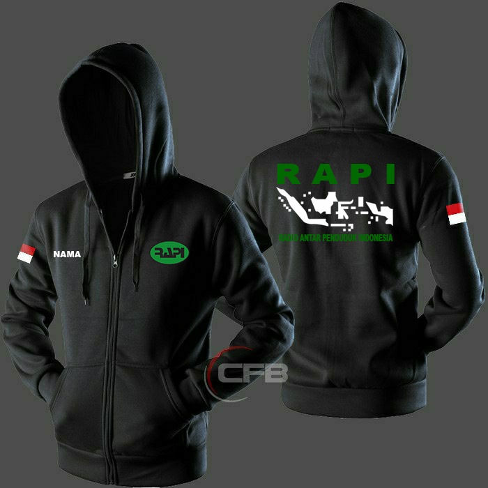 Jual JAKET HOODIE ZIPPER RAPI RADIO ANTAR PENDUDUK INDONESIA WARNA ...