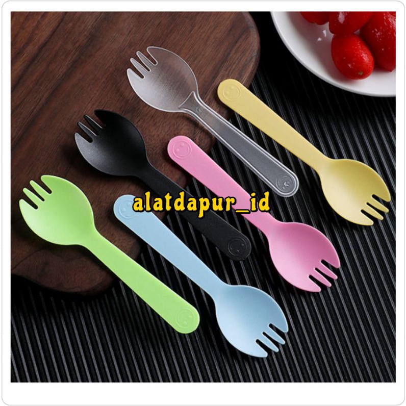 Jual 100pcs sendok dessert kue cake puding buah sendok garpu dessert ...