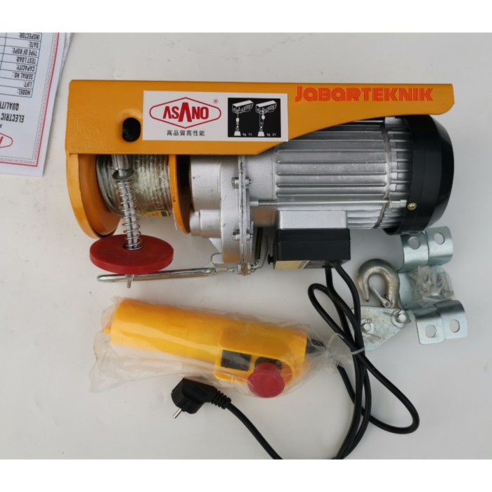 Jual Katrol Asano Mini Hoist 1200 Kg 12 M Katrol Takel Listrik Elektrik ...