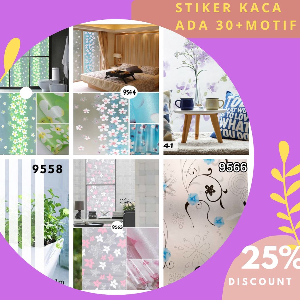 Jual Stiker Kaca Cocok Untuk Jendela stiker kaca Aneka motif Stiker ...