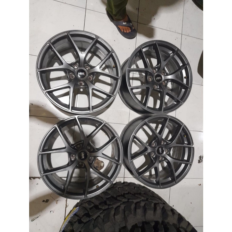 Jual Velg Racing Bekas Murah Hsr Wurzburg Ring 18 Lebar 8 Lubang Pcd Baut 5x114 Grey Buat Mobil ...