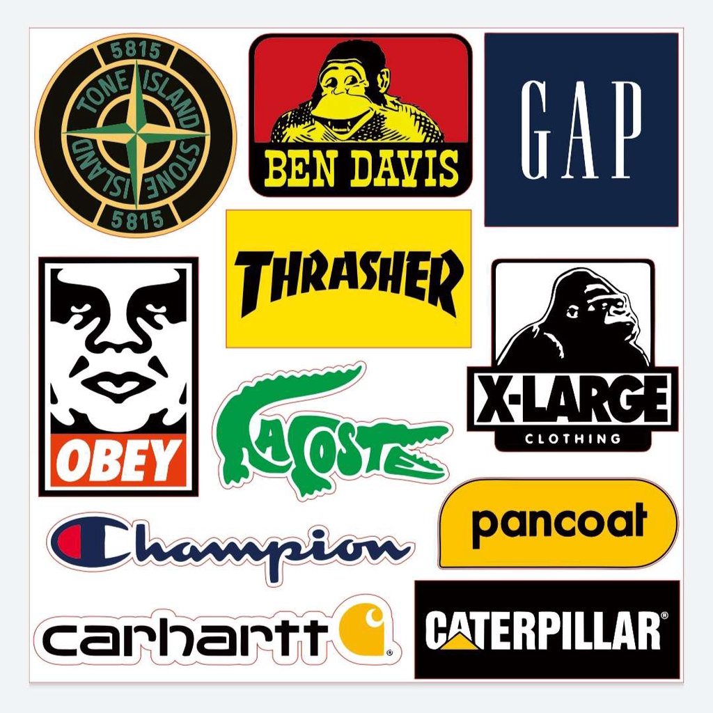 Jual Stiker Thrift Thrifting Logo Brand Carhartt Pancoat Stone Island ...