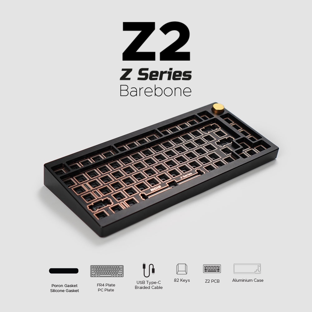 Jual Noir Z2 Aluminum Custom Mechanical Keyboard | Shopee Indonesia