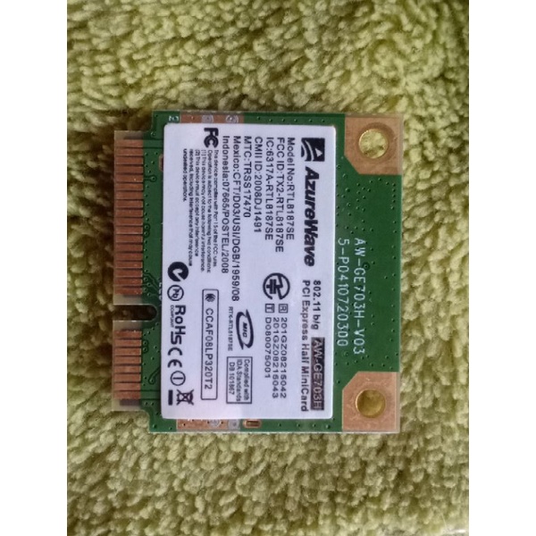 Jual AZUREWAVE AW-GE703H RTL8187SE MINI PCI-E WIFI CARD | Shopee Indonesia