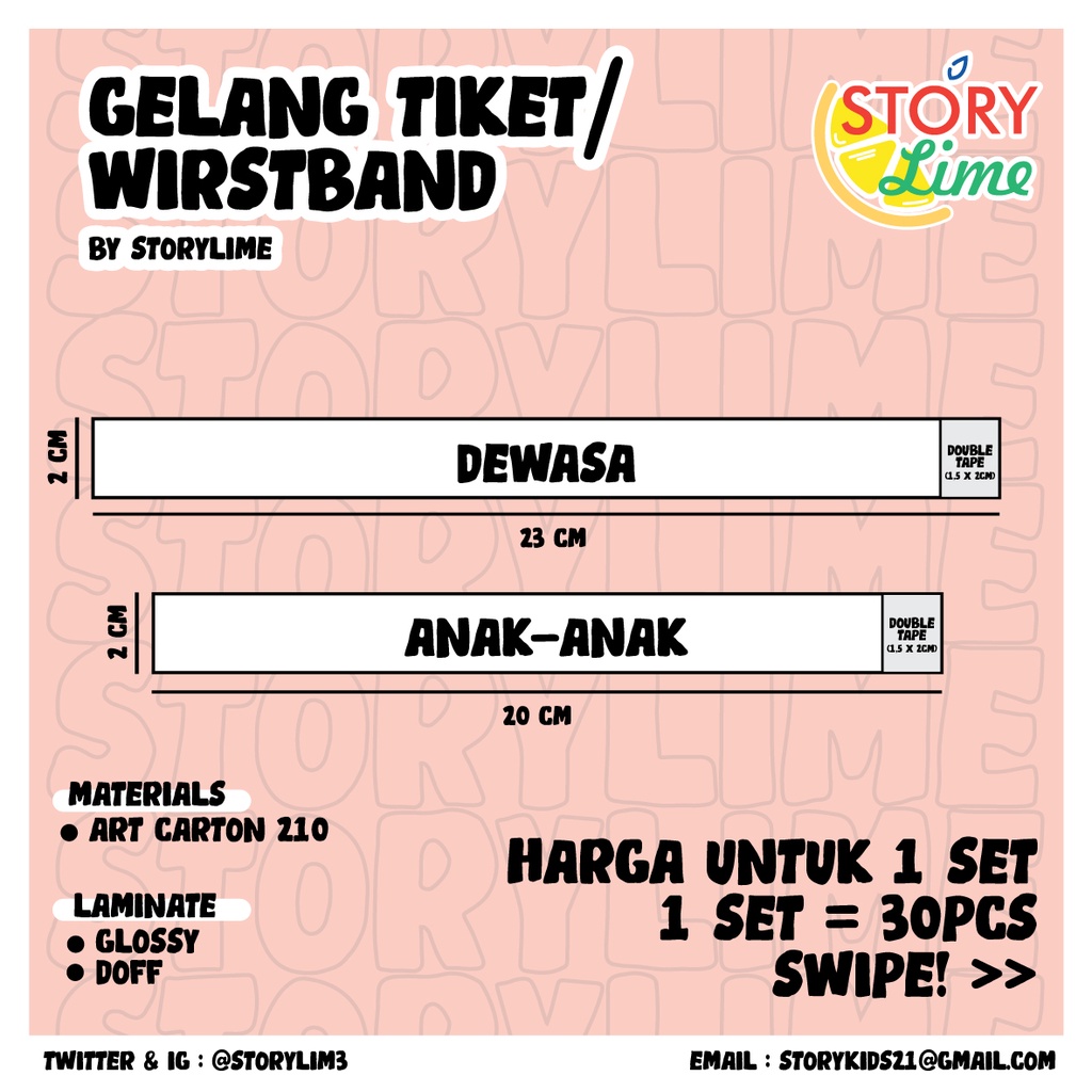 Jual Gelang Tiket, Wristband Custom Ala Festival Konser, Seminar ...