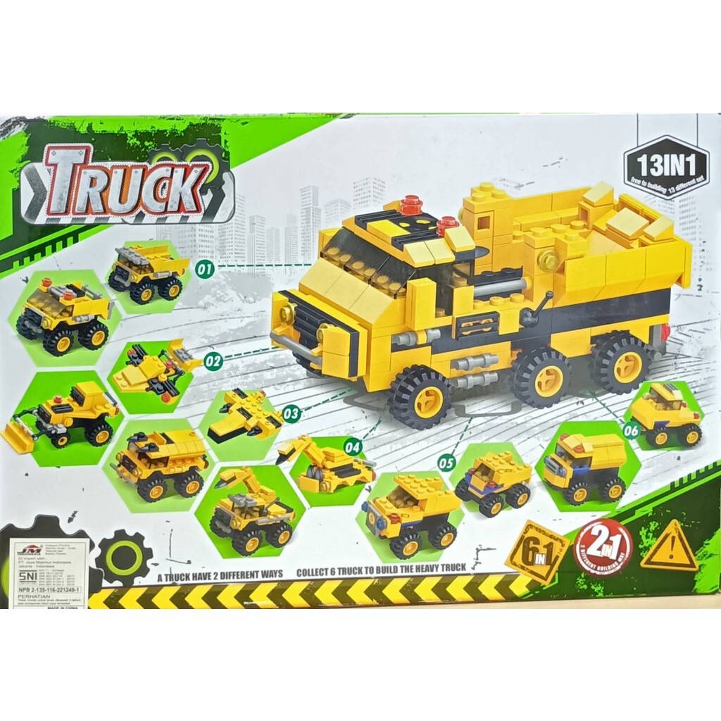 Jual Mainan Edukasi Anak DIY Truck Rakit Puzzle Truck BERISI 281 PCS ...