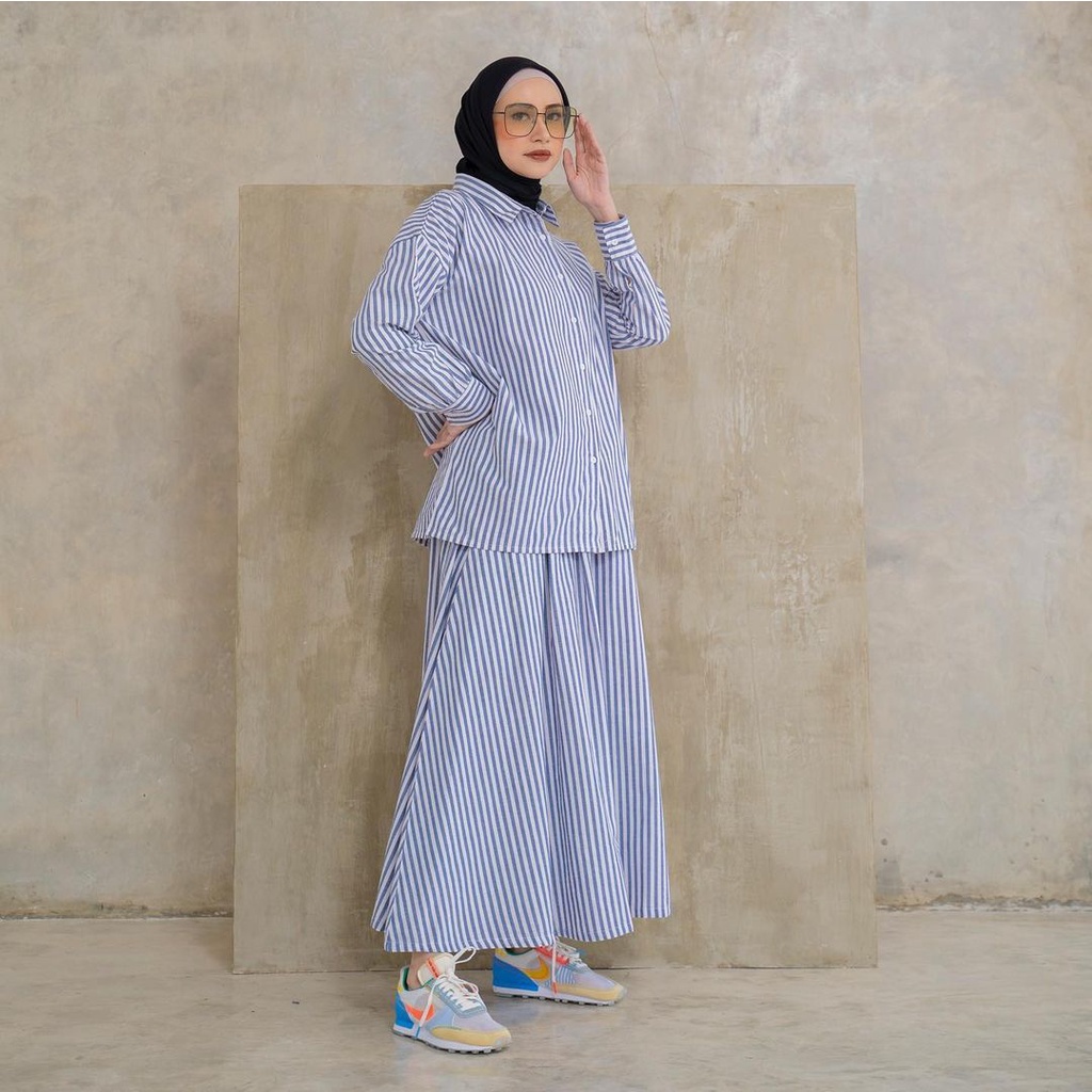 Jual MANA SET STRIPES / SETELAN BAJU MUSLIM WANITA / SET BAJU MUSLIM ...