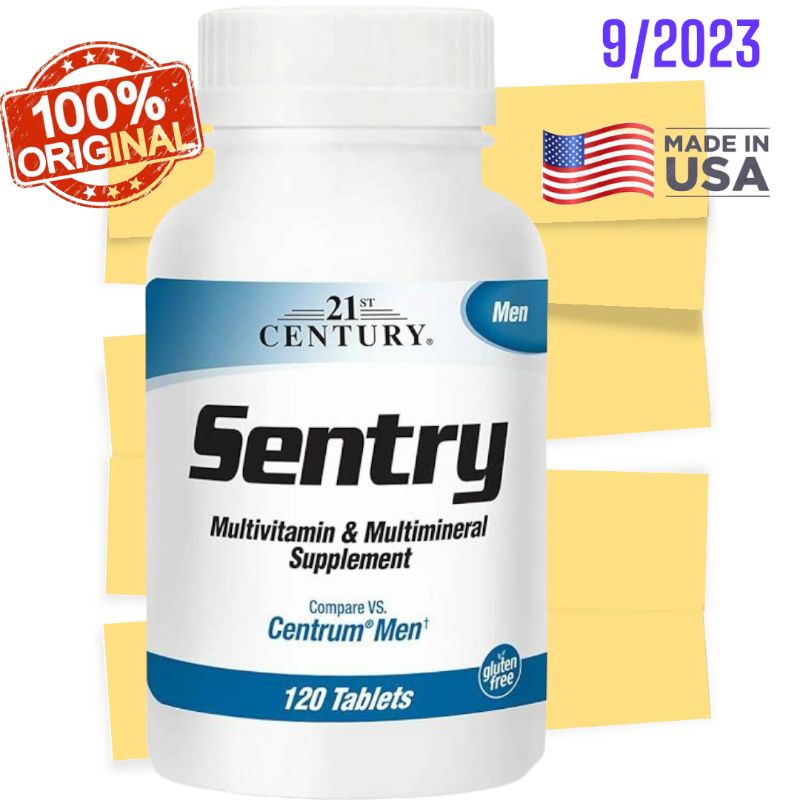 Jual 21st Century Sentry Multivitamin Multimineral Men Pria 120 Tablets ...