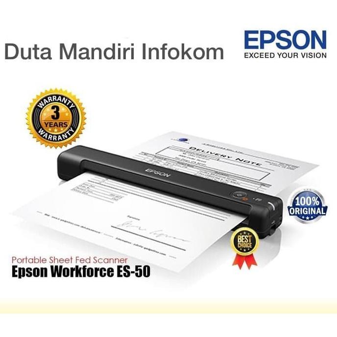 Jual Scanner Epson WorkForce ES50 Portable Sheetfed Document Scanner ES-50 | Shopee Indonesia