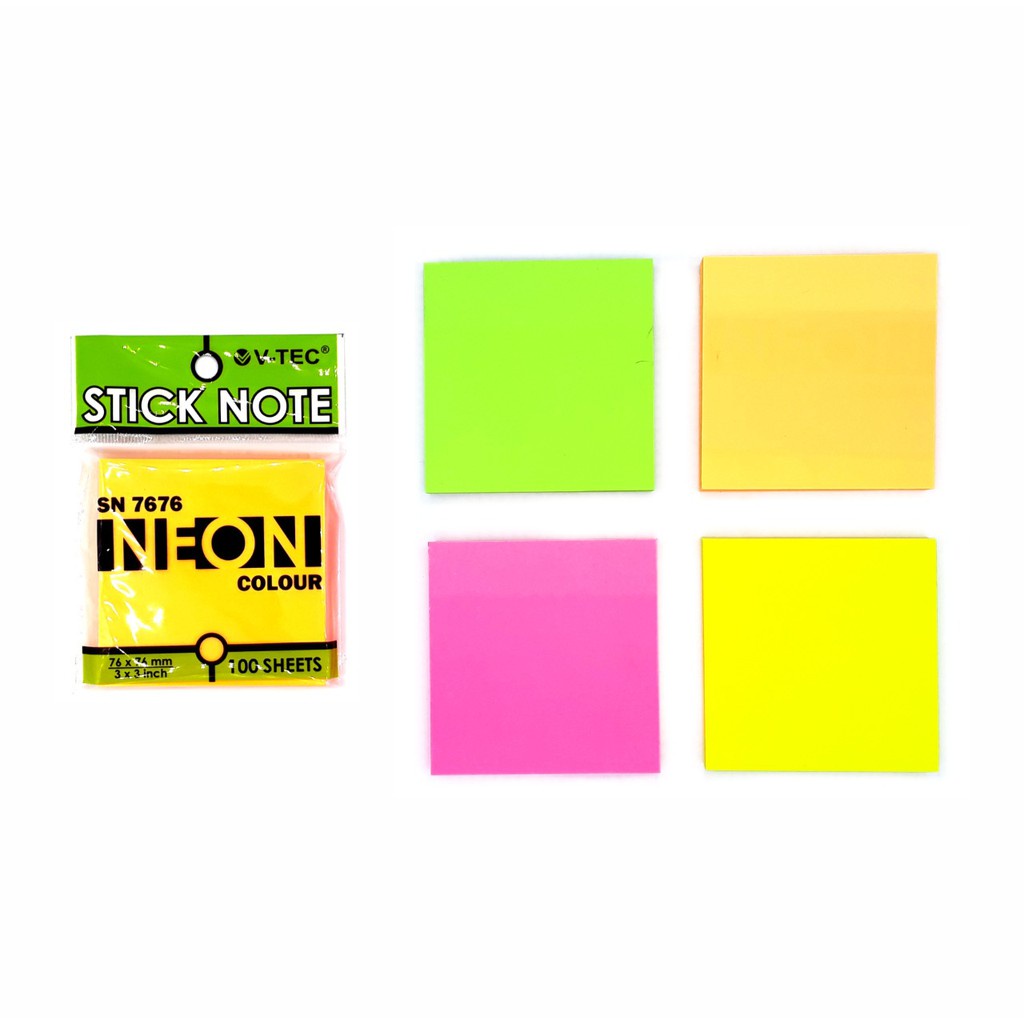 Jual V-TEC Sticky Notes SN 7676-1CLR | Shopee Indonesia