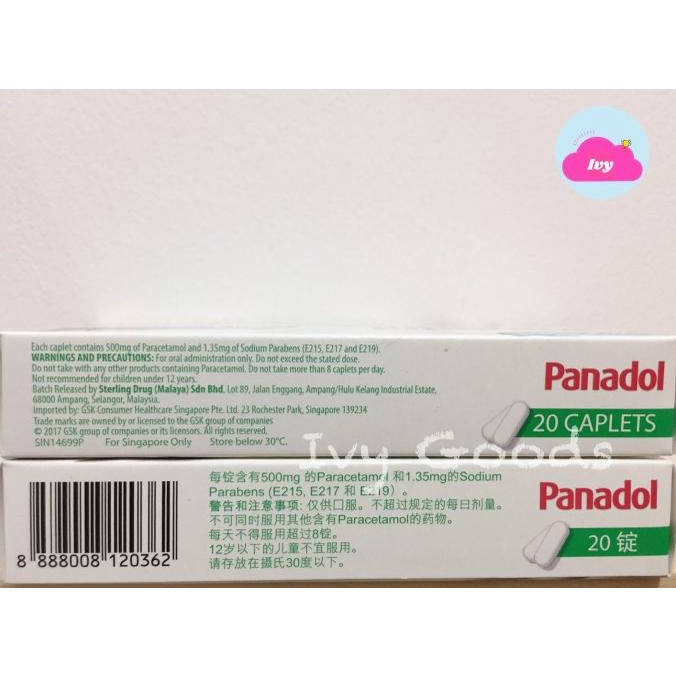 Jual Panadol Optizorb Singapore 20 Caplets, Pain Relief, Fever ...