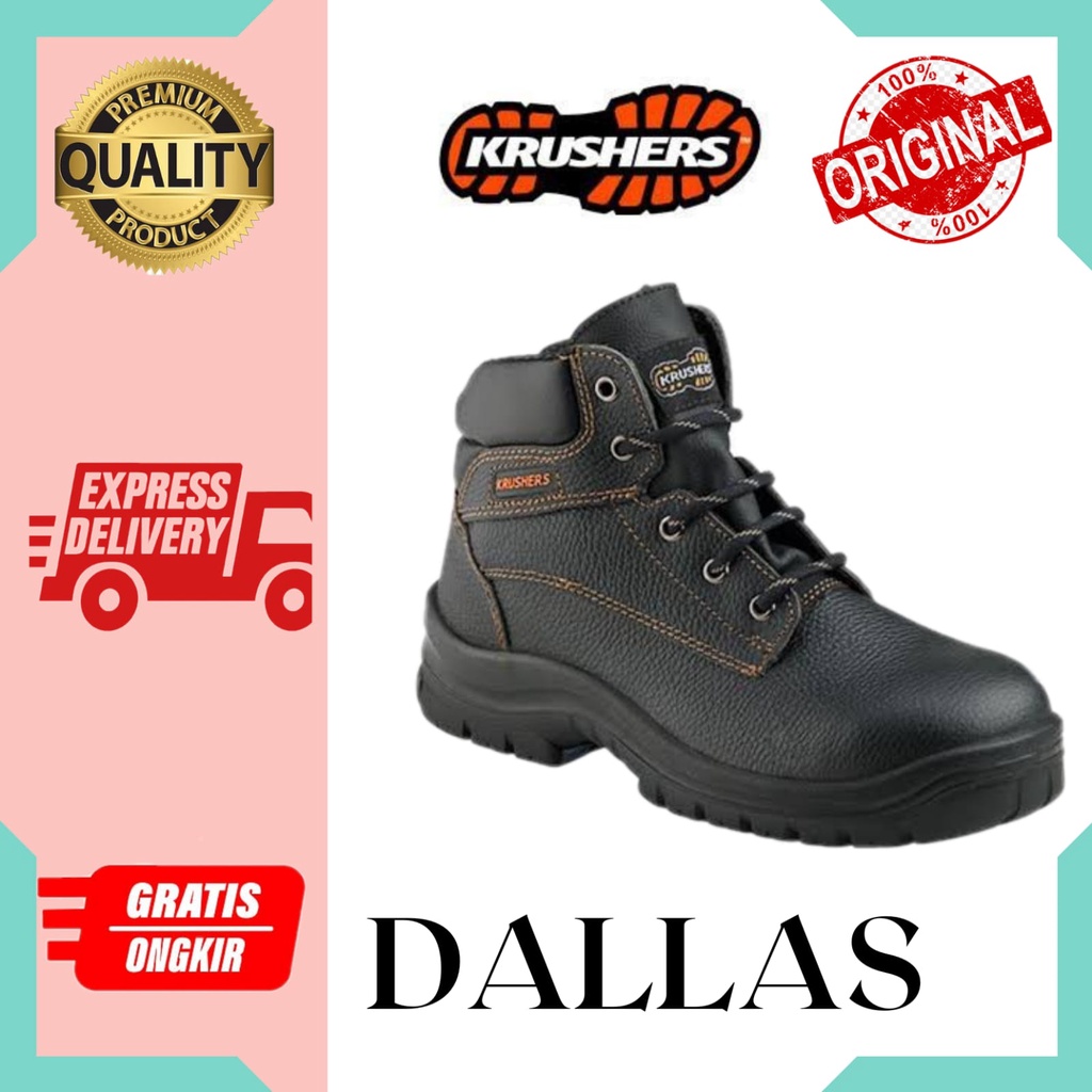 Jual Sepatu Safety Shoes Proyek Krushers Dallas Original | Shopee Indonesia