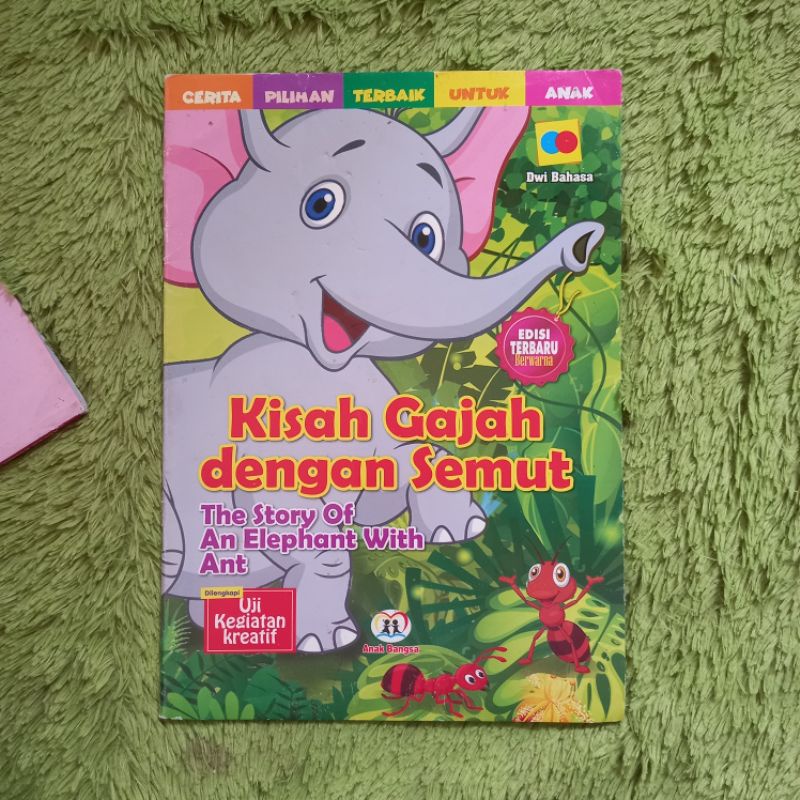 Jual ORIGINAL BUKU CERITA ANAK DONGENG BILINGUAL KISAH GAJAH DENGAN ...