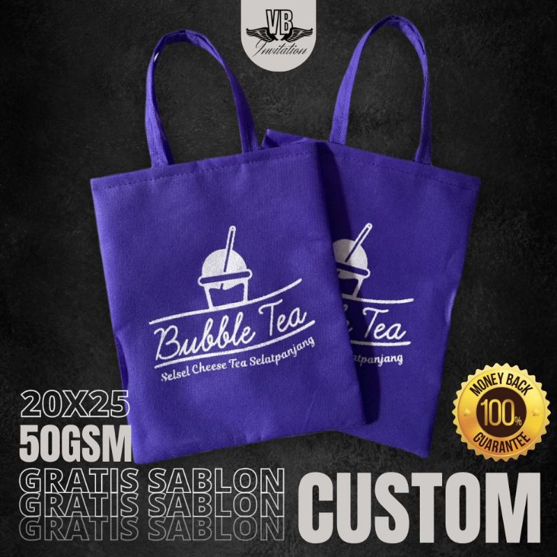 Jual GOODIEBAG TAS PROMOSI TOKO MURAH CUSTOM SABLON KEKINIAN 50GSM ...