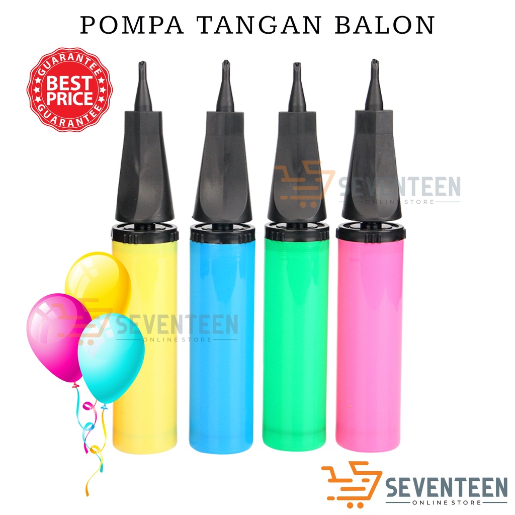 Jual SEVENTEEN POMPA BALON TANGAN MANUAL SERBAGUNA ALAT ISI TIUP ANGIN ...