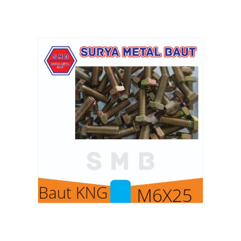Jual Baut & Mur Kuning M6 x 25 | Shopee Indonesia