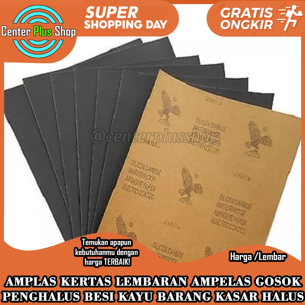 Jual AMPLAS LEMBARAN GRIT 80 100 1000 2000 5000 AMPELAS PAPER KERTAS ...