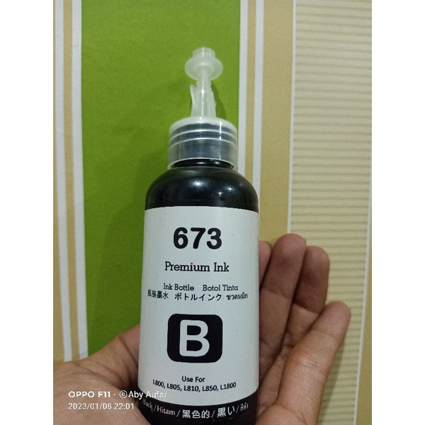 Jual Tinta Epson HITAM Premium ink 673 Refill 100ML | Shopee Indonesia