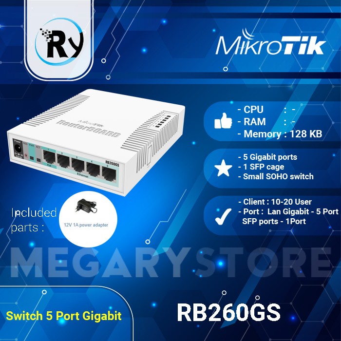 Jual Mikrotik RB260GS Switch 5Port Gigabit | Shopee Indonesia