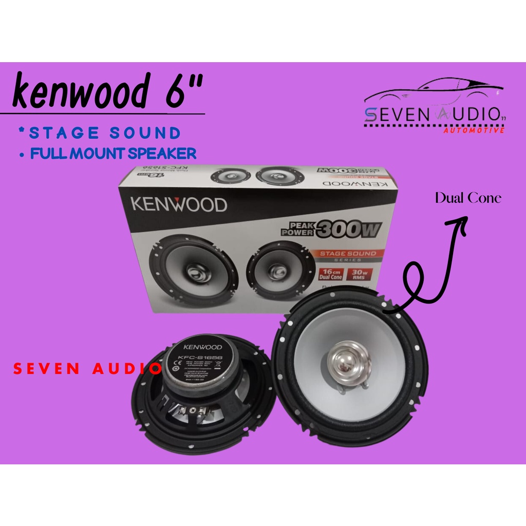 Jual Speaker Mobil KENWOOD KFC-S1656 Coaxial 6,5 Inch DUAL CONE ...