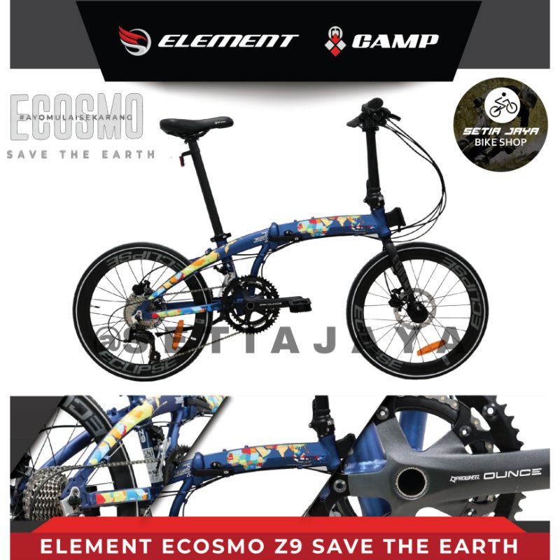 Jual Sepeda Lipat 20 Inch ELEMENT ECOSMO Z9 SAVE THE EARTH Edition New ...