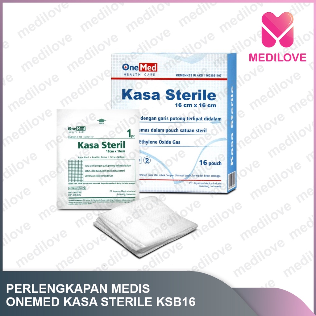 Jual Kasa Sterile 16x16cm OneMed / Kasa Steril isi 10pcs/box / OneMed ...