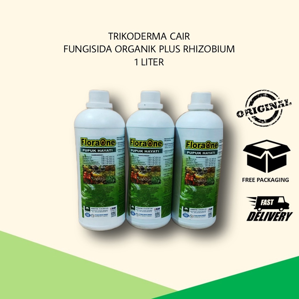 Jual Tricoderma Cair Plus PGPR Rhizobium Floraone 1 Liter Trichoderma Pestisida Fungisida Hayati ...