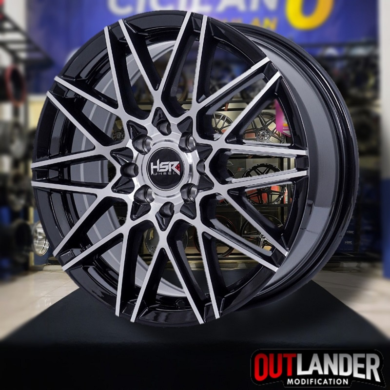 Jual Velg Racing Mobil Avanza Xenia Sigra HSR HANE Ring 16 Black Polish ...