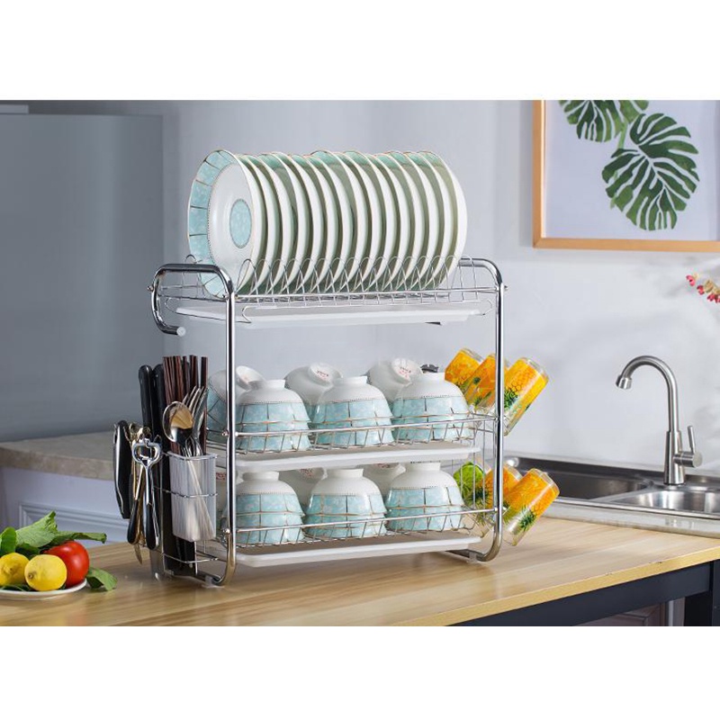 Jual Rak Piring Stainless Rak Piring Gantung Rak Pengering Piring 3 ...