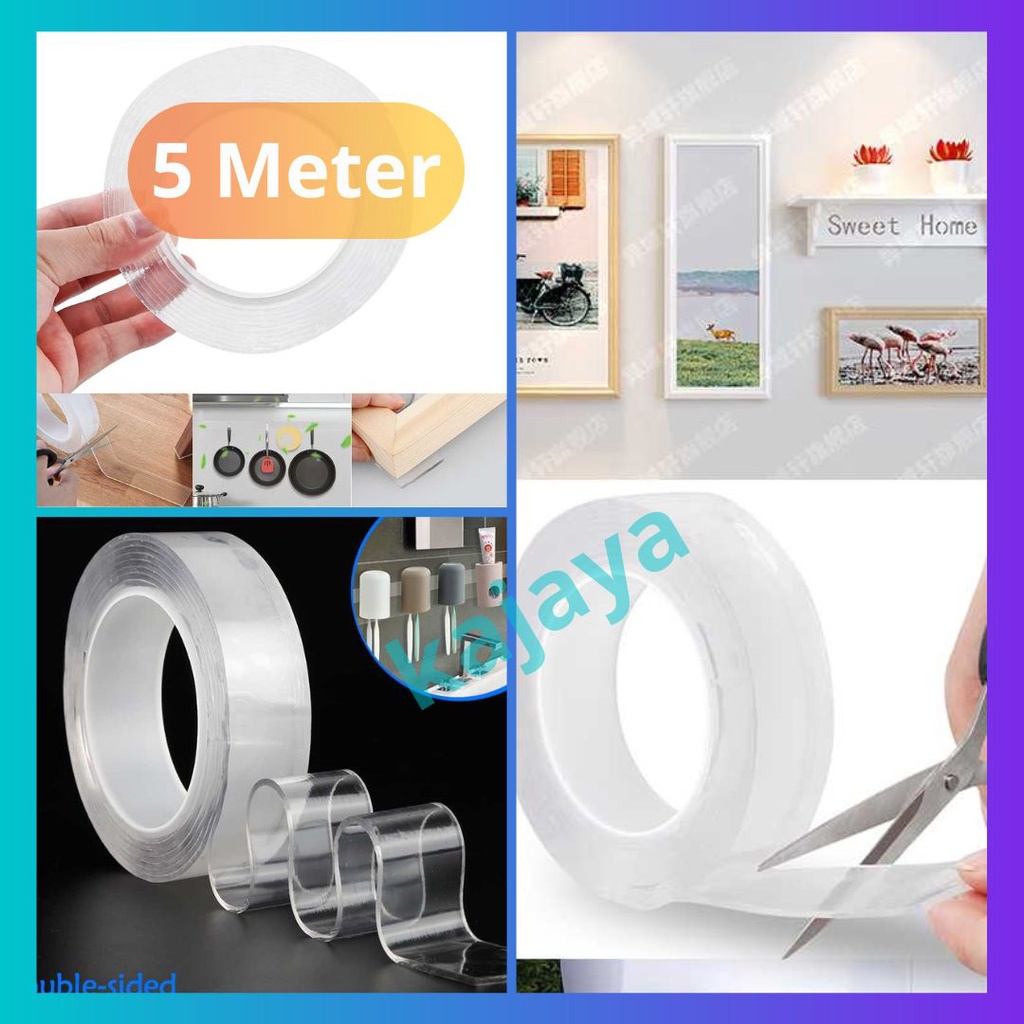 Jual Stiker Lem Perekat Ganda Tanpa Bekas bisa DiCopot Pindah Double ...