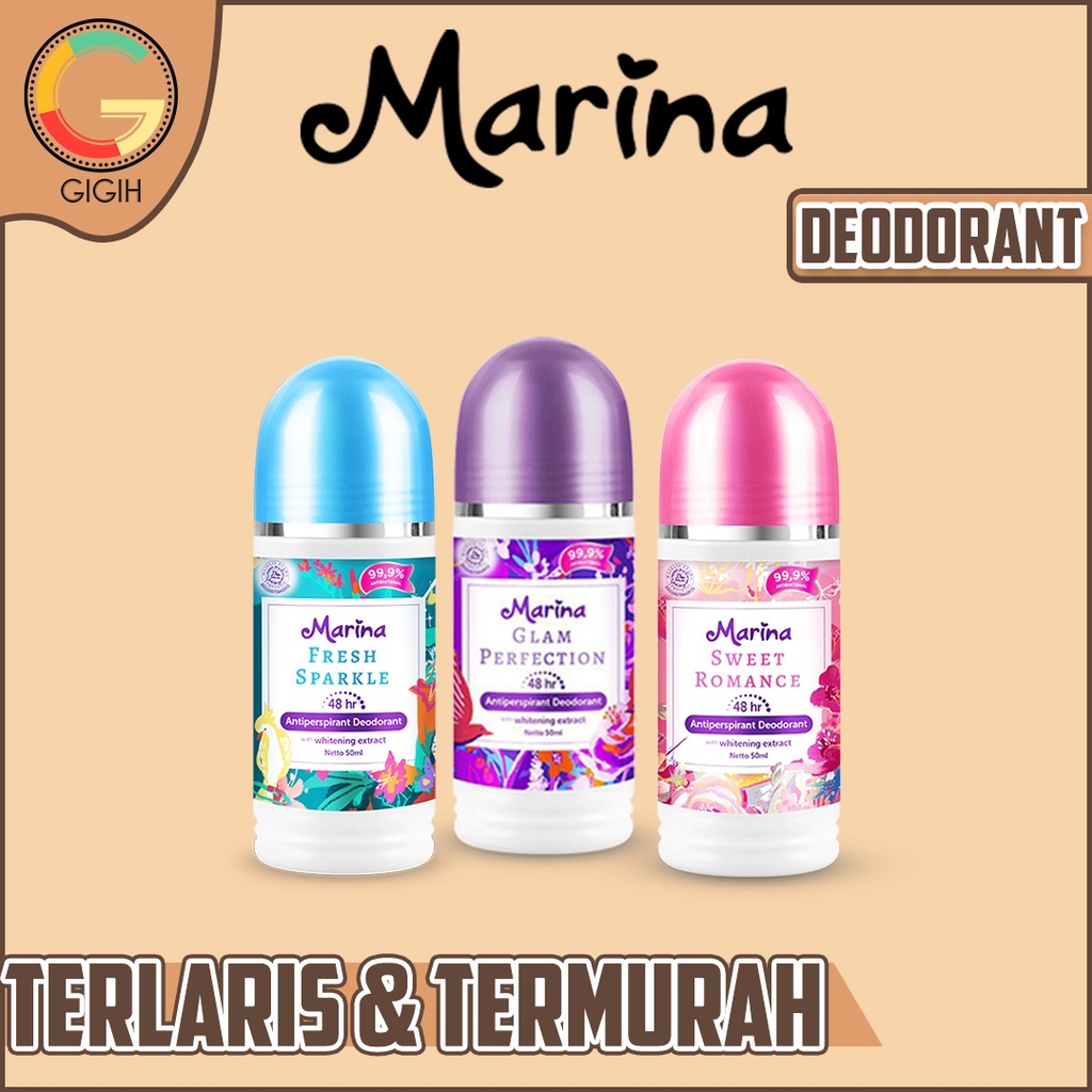 Jual MARINA DEODORANT ANTIPERSPIRANT GLAM PERFECTION 50ML ( READY ALL ...