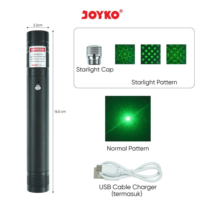 Jual Green Laser Pointer Penunjuk Laser Hijau Senter Joyko LPR-104 ...