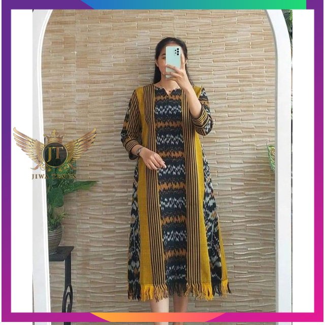 Jual Dress Tenun | Tunik Etnik | Baju Tenun Tunik | Baju Etnik | Tunik Etnik Fashion Tenun ...